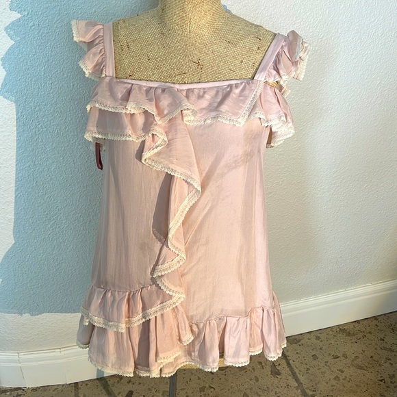 RED Valentino | Tops | Romantic Rose Colored And Lace Trimmed Valentino ...